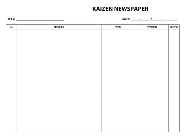 Kaizen forms xls | PPT