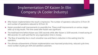 Kaizen in manufacturing industry | PPTX