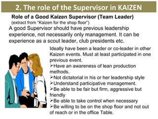 Kaizen Innovation in Manufacturing | PPT | Business | Business and Finance