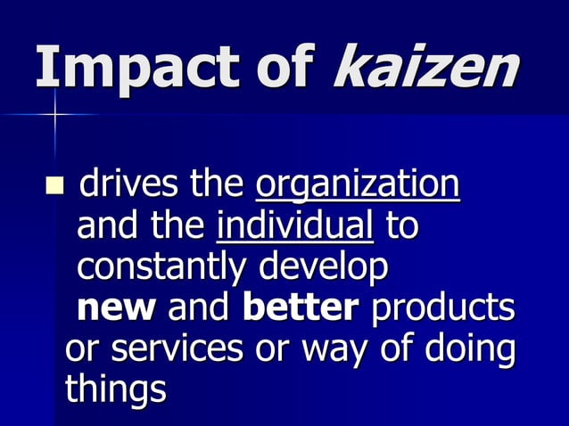 Kaizen in personal life and career ppt | PPSX