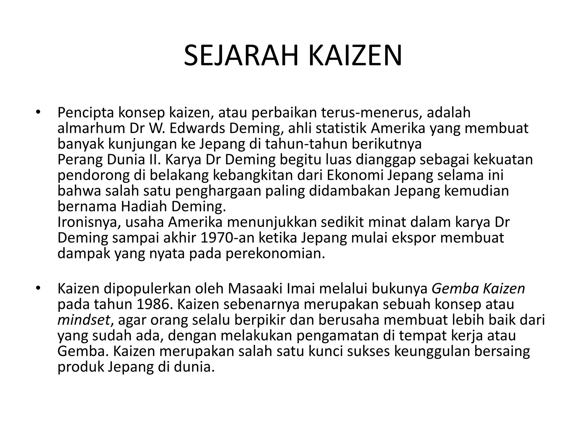 Kaizen janu 23 juli 2014 | PPTX