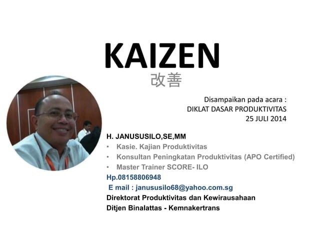 Kaizen janu 23 juli 2014 | PPT
