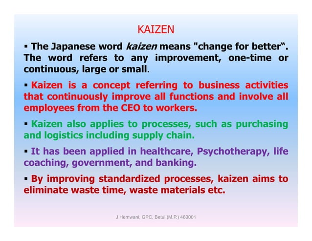 Kaizen & kanban | PPT