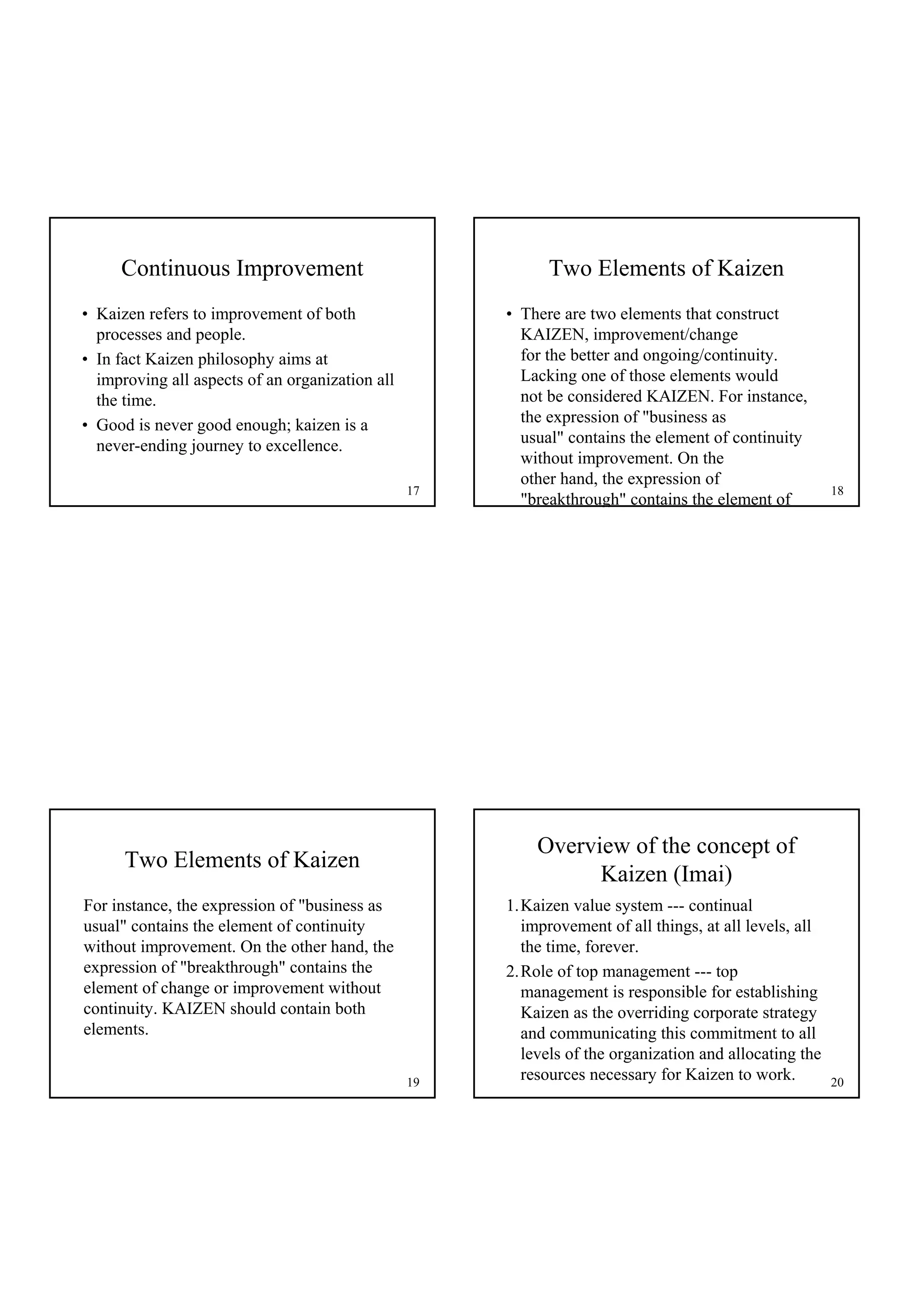 Kaizen overview | PDF