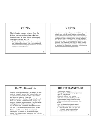 Kaizen overview | PDF