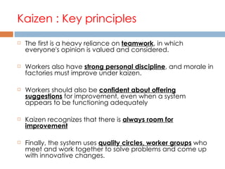 Kaizen Philosophy explained in simple terms | PPT