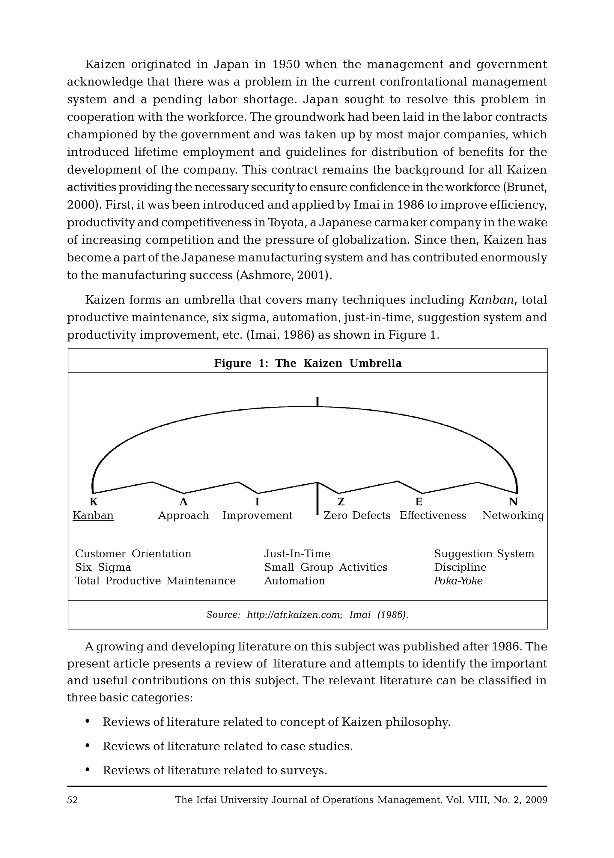 Kaizen philosophy, a review of literature | PDF