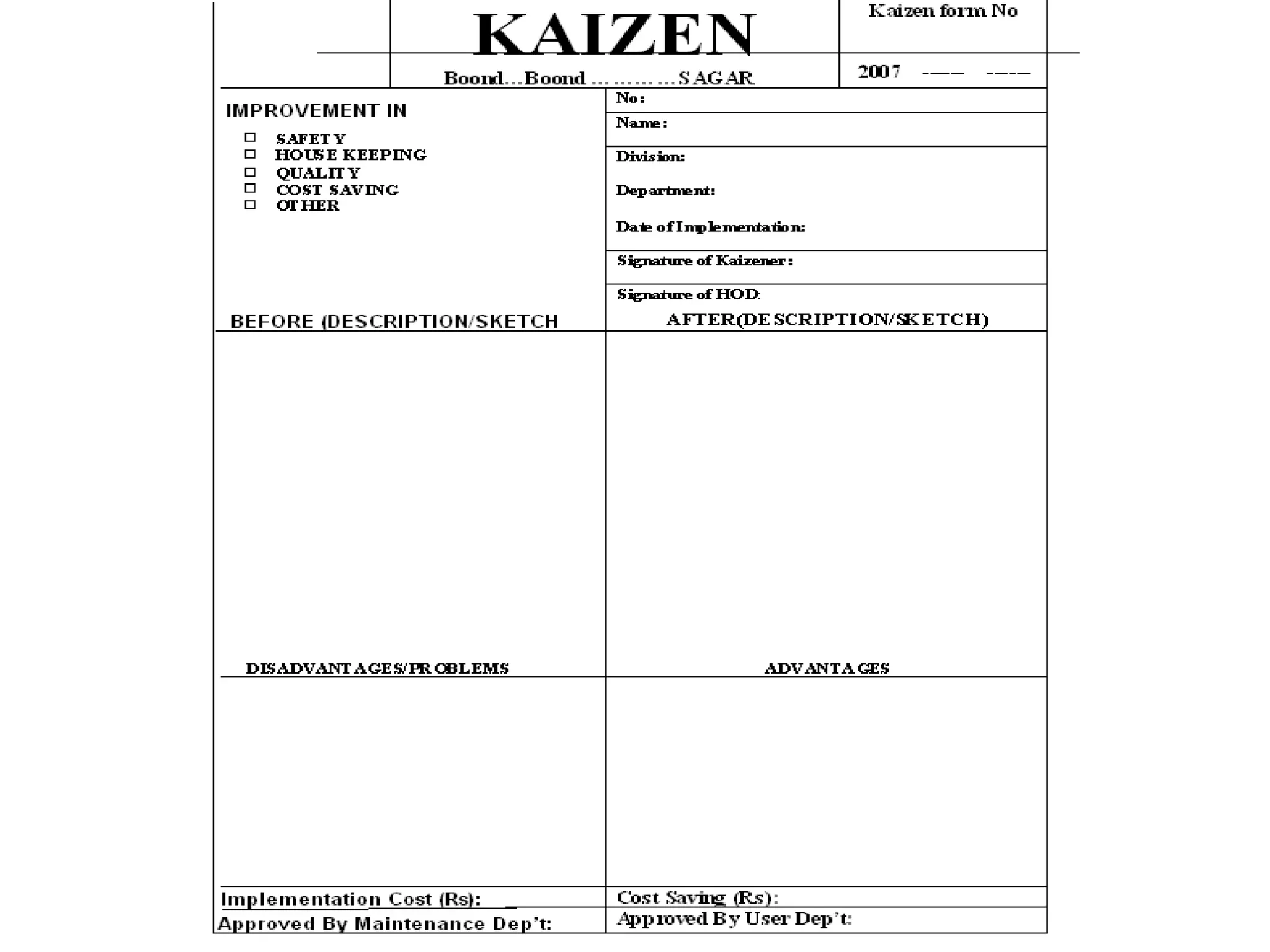 Kaizen p pt. | PPT
