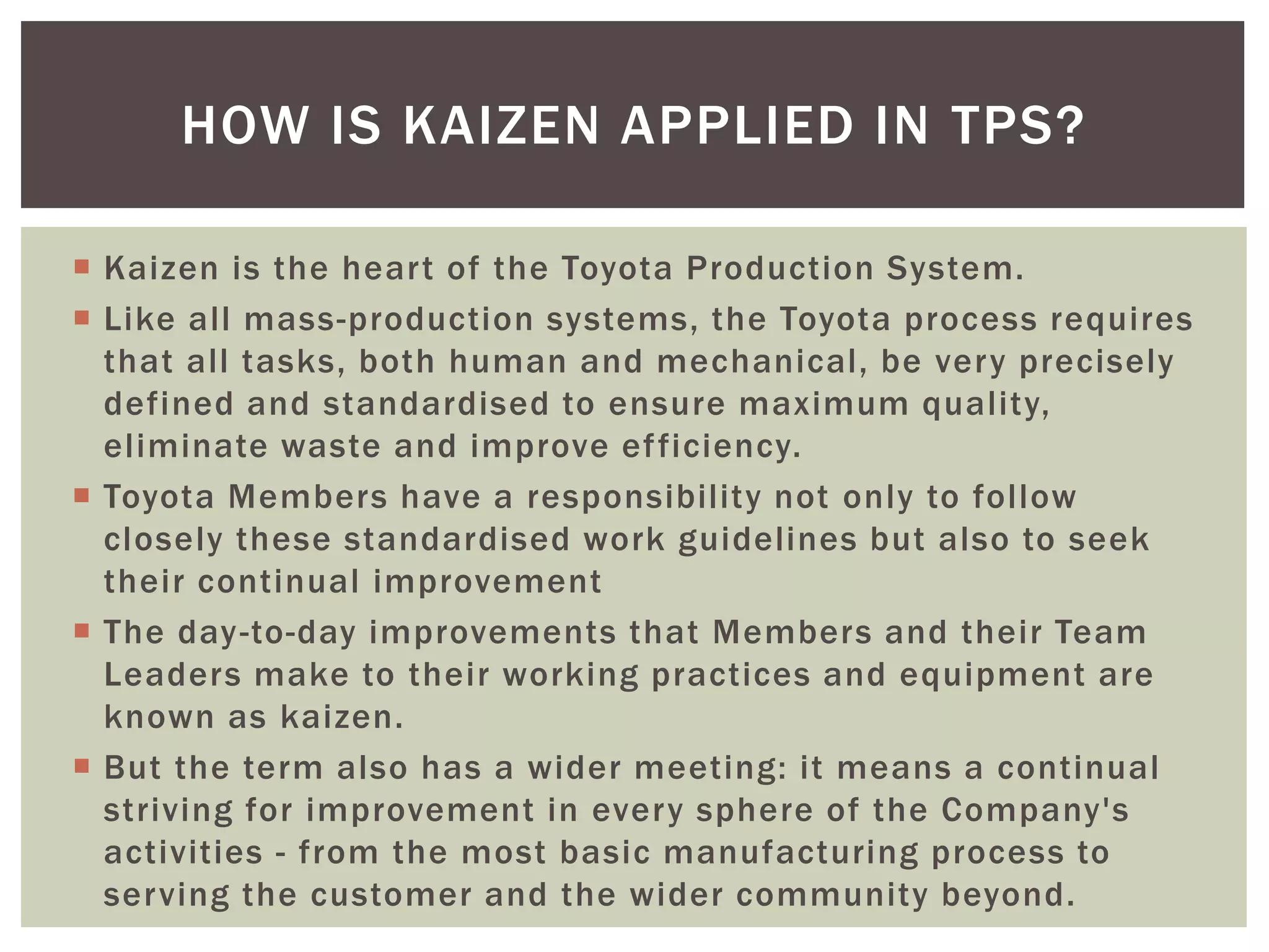 Kaizen presentation | PPTX