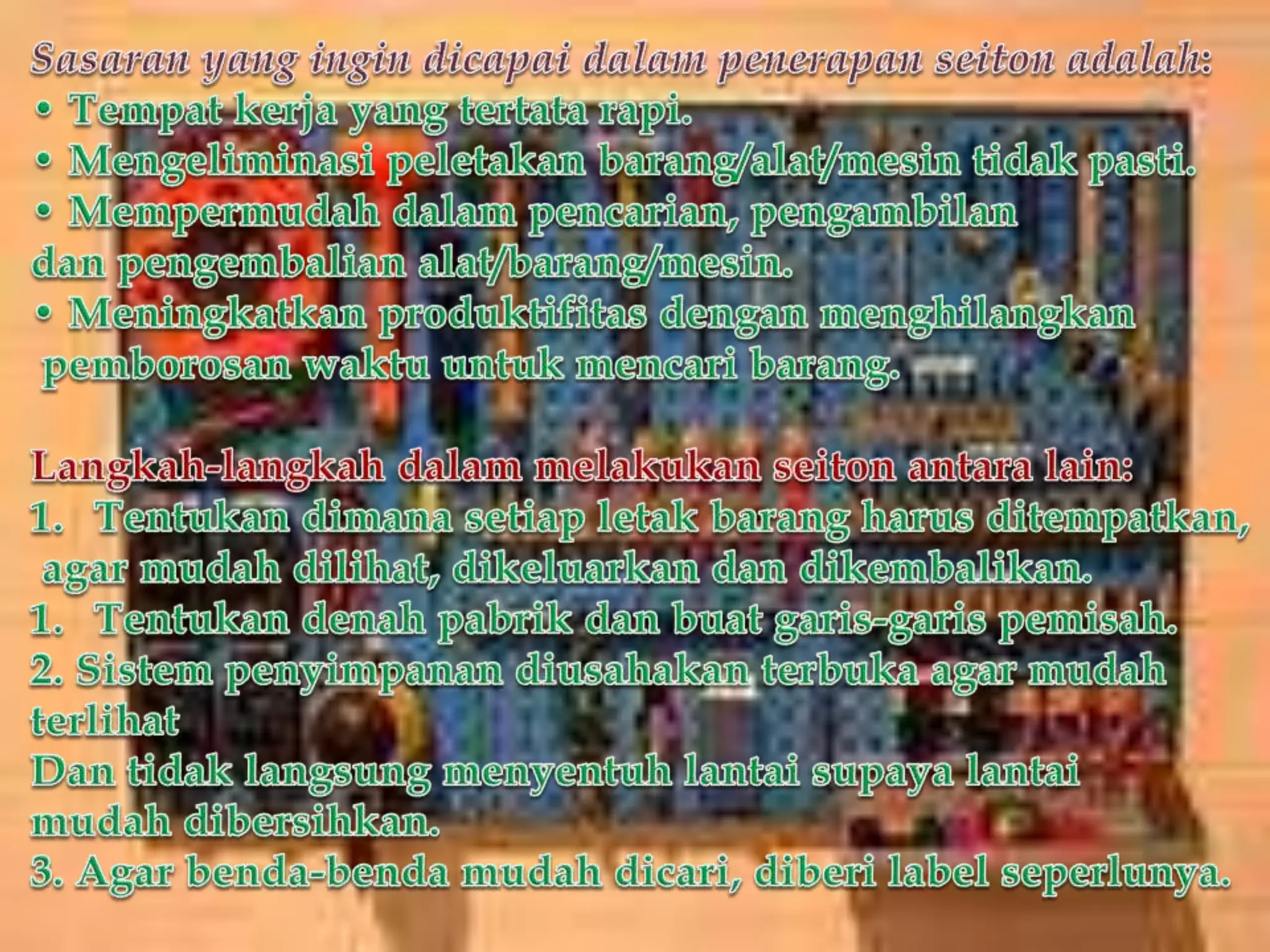 Kaizen presentation/Seiton | PPTX