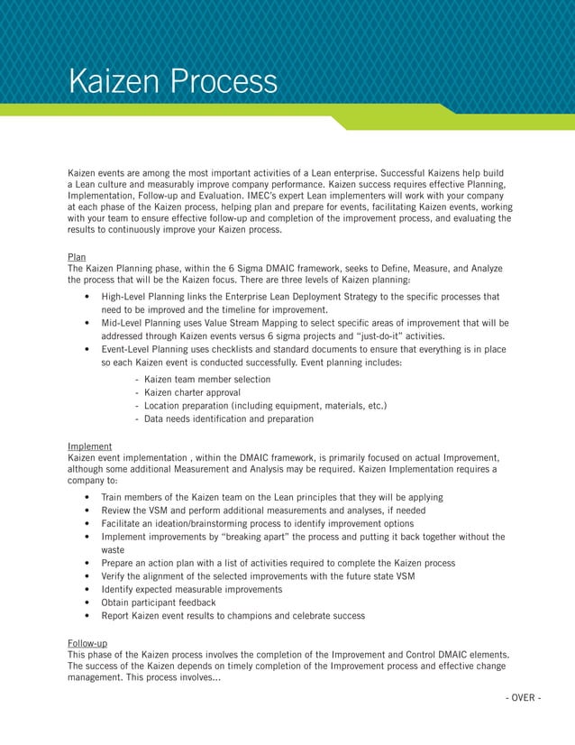 Kaizen process | PDF