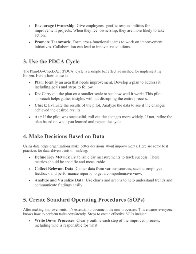 Kaizen Project Management - Best Practices for Continuous Improvement.pdf | Business Operations ...