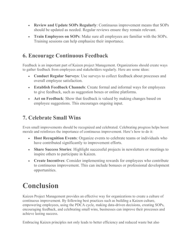 Kaizen Project Management - Best Practices for Continuous Improvement ...