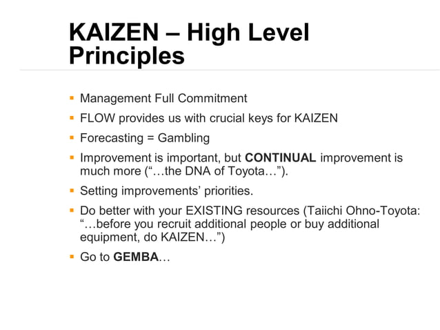 Kaizen – road map to world class processes | PPT