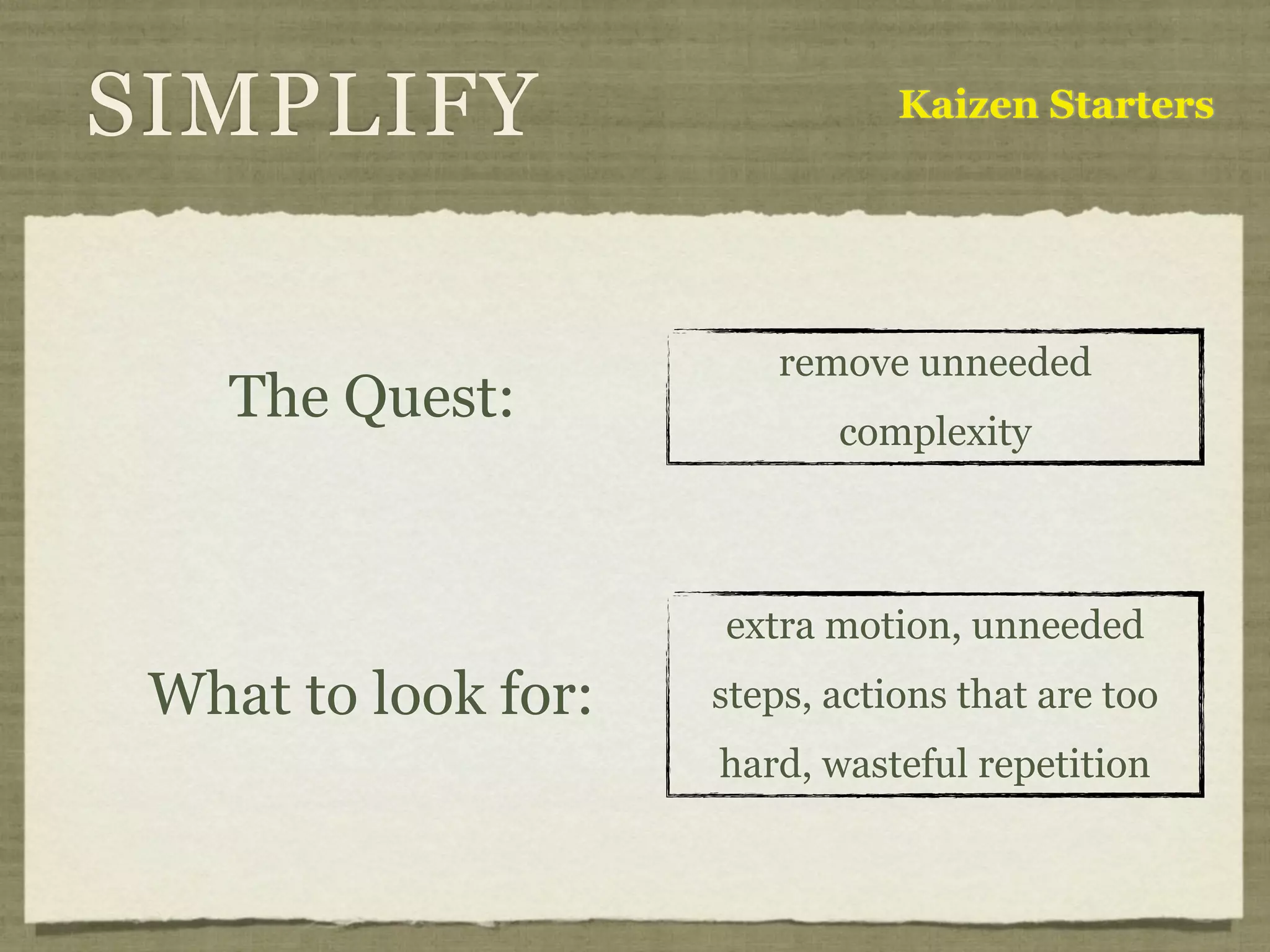 Kaizen Starters | PDF