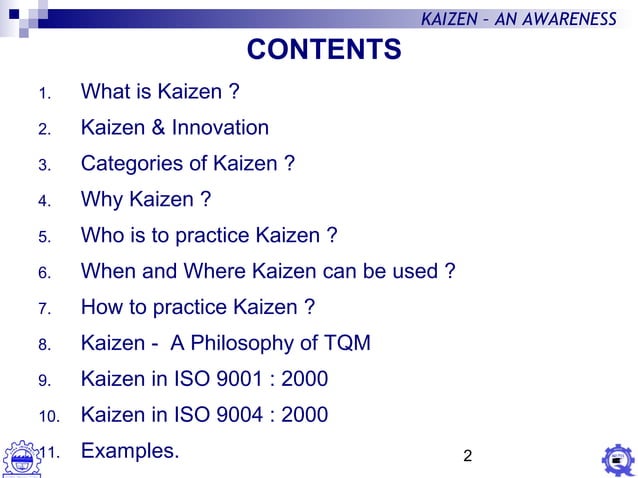 Kaizen study material | PPS | Business Administration | Business