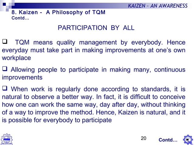 Kaizen study material | PPS | Business Administration | Business