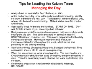 Kaizen team leader guide | PDF