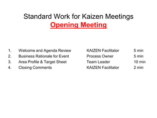 Kaizen team leader guide | PDF