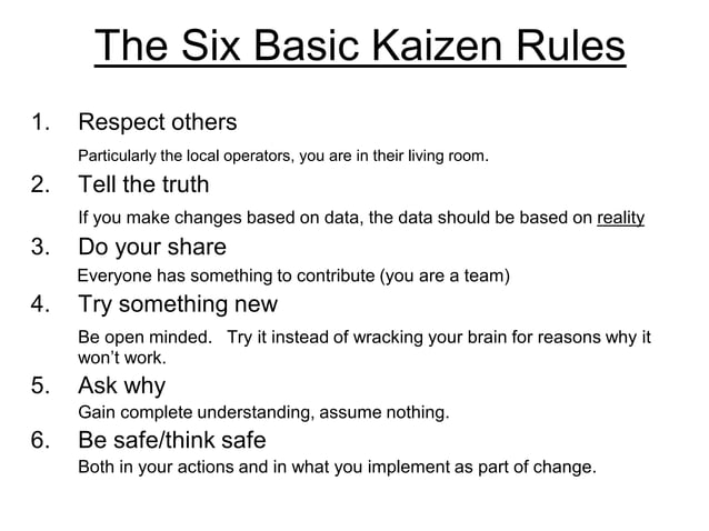 Kaizen team leader guide | PPT