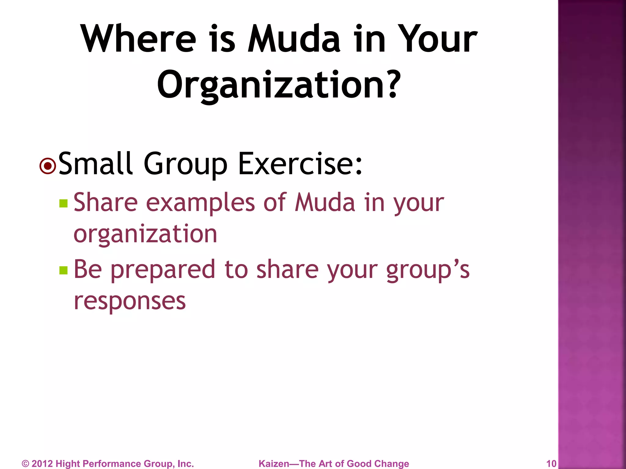 Kaizen the art of good change | PPTX