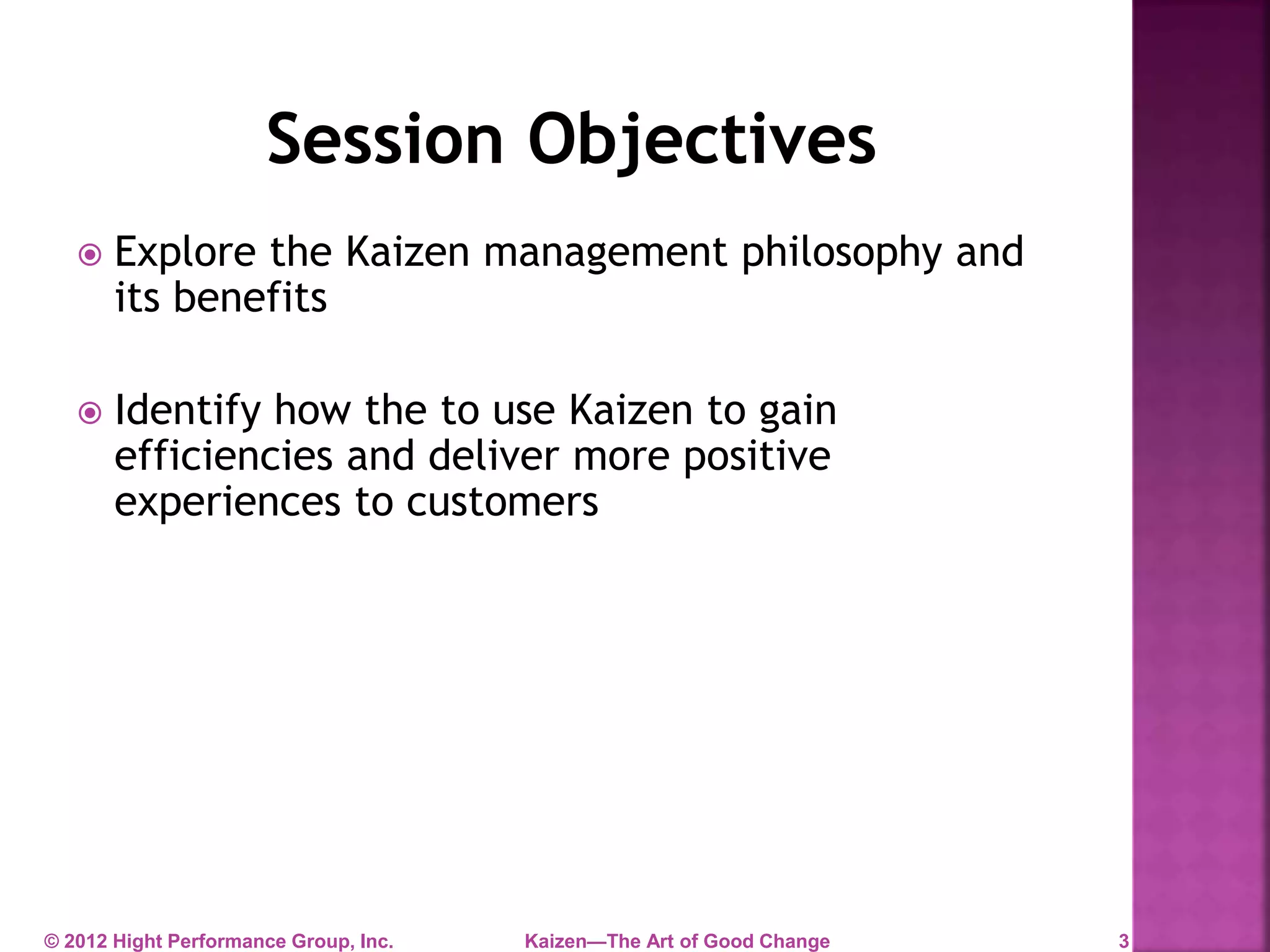 Kaizen the art of good change | PPTX