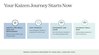 Kaizen: Embracing Continuous Improvement for Lasting Success | PDF