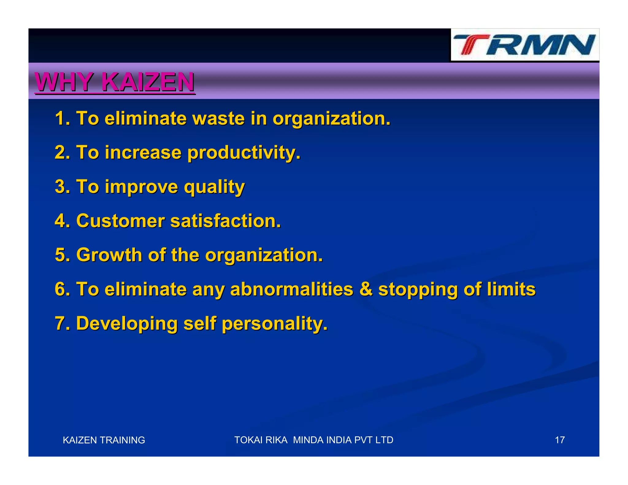 Kaizen training | PDF