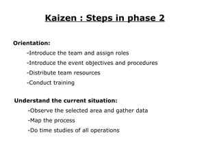 Kaizen training required to implement in plant | PPT