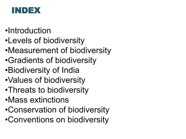 biodiversity, conservation and conventions | PPTX | Geography | Science