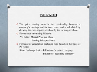 Exchange ratio and synergy | PPTX