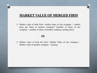 Exchange ratio and synergy | PPTX