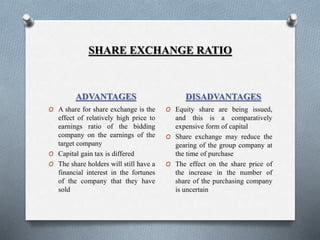 Exchange ratio and synergy | PPTX