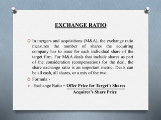 Exchange ratio and synergy | PPTX