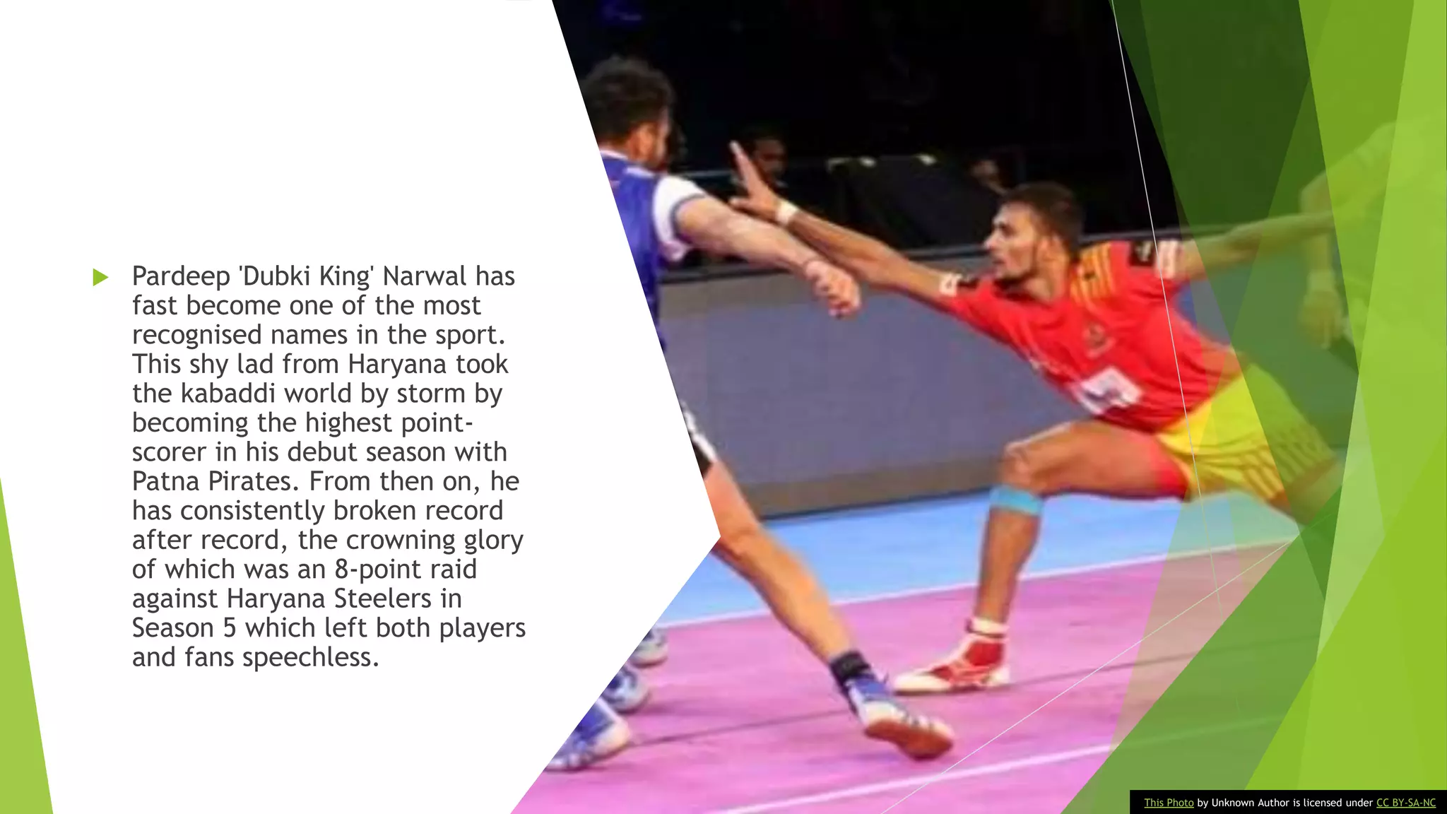 Pradeep Narwal - my favorite sports man | PPTX