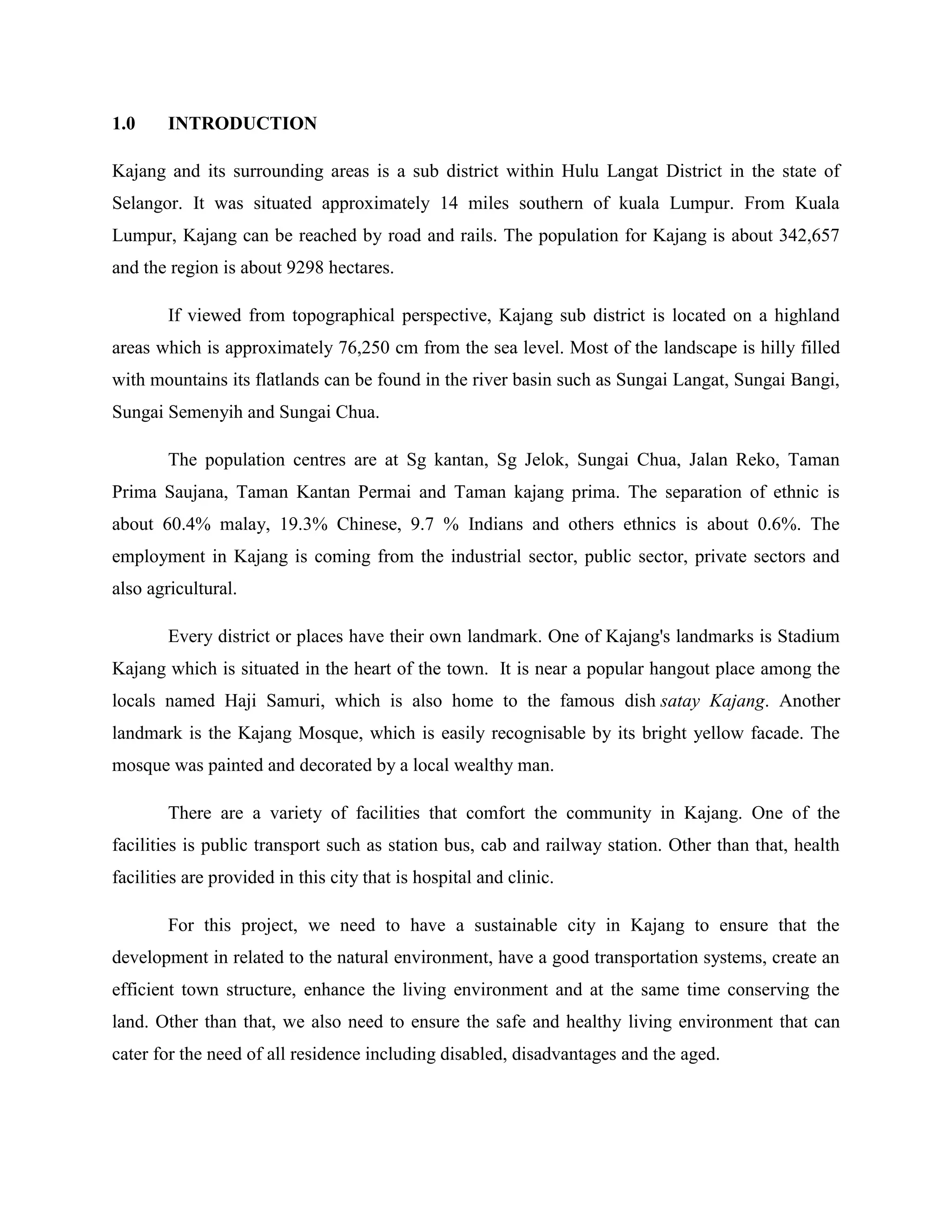 Kajang sustainable city | DOCX