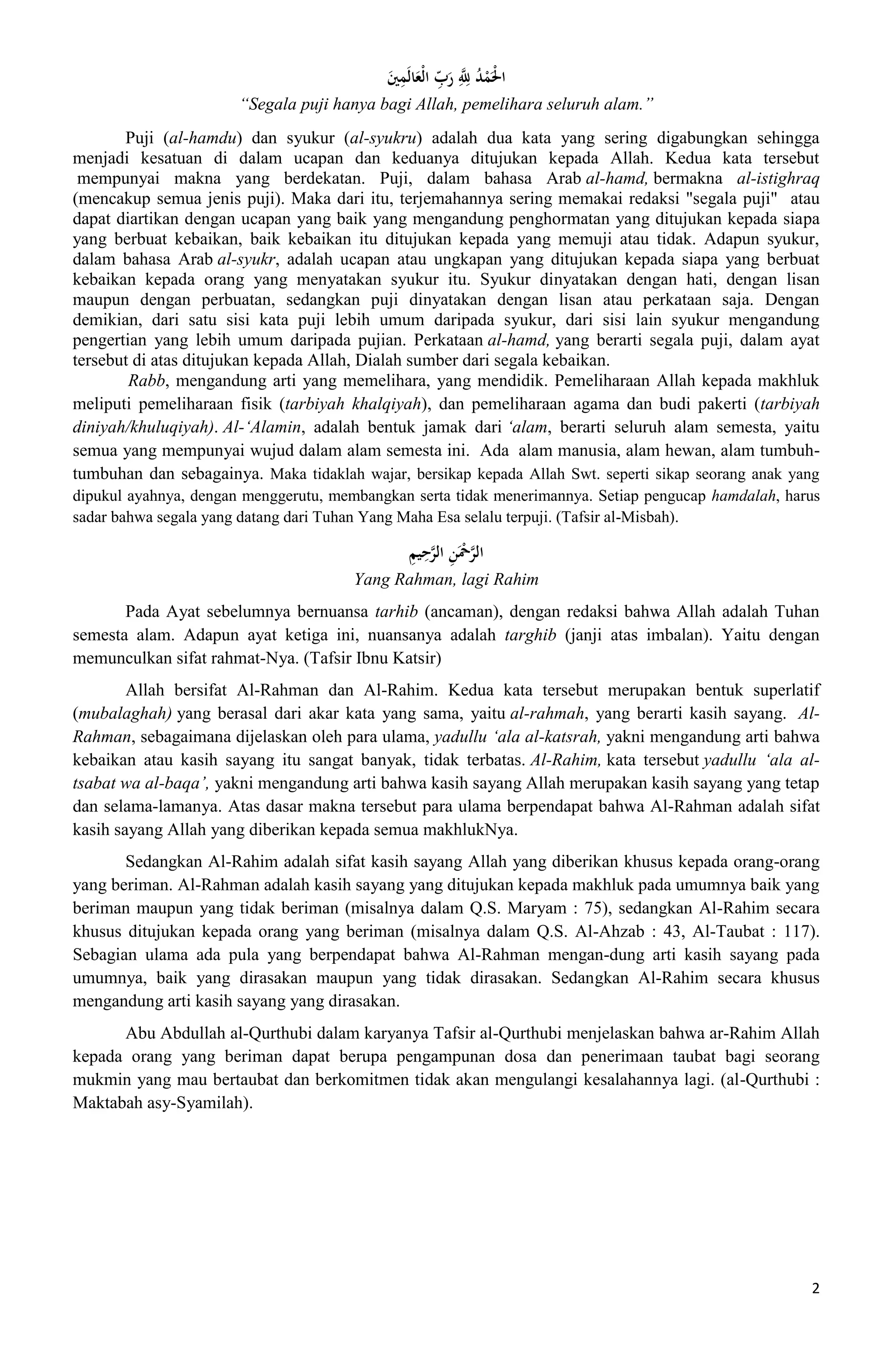Kajian surat-al-fatihah-ayat-1-3 | PDF