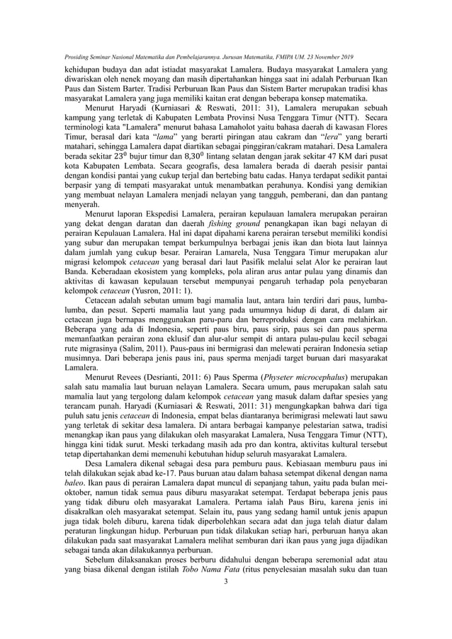 KAJIAN ETNOMATEMATIKA PADA BUDAYA PENANGKAPAN IKAN PAUS DAN SISTEM ...