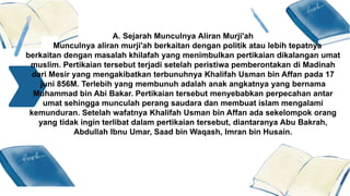 Kajian Historis Murjiah | PPT