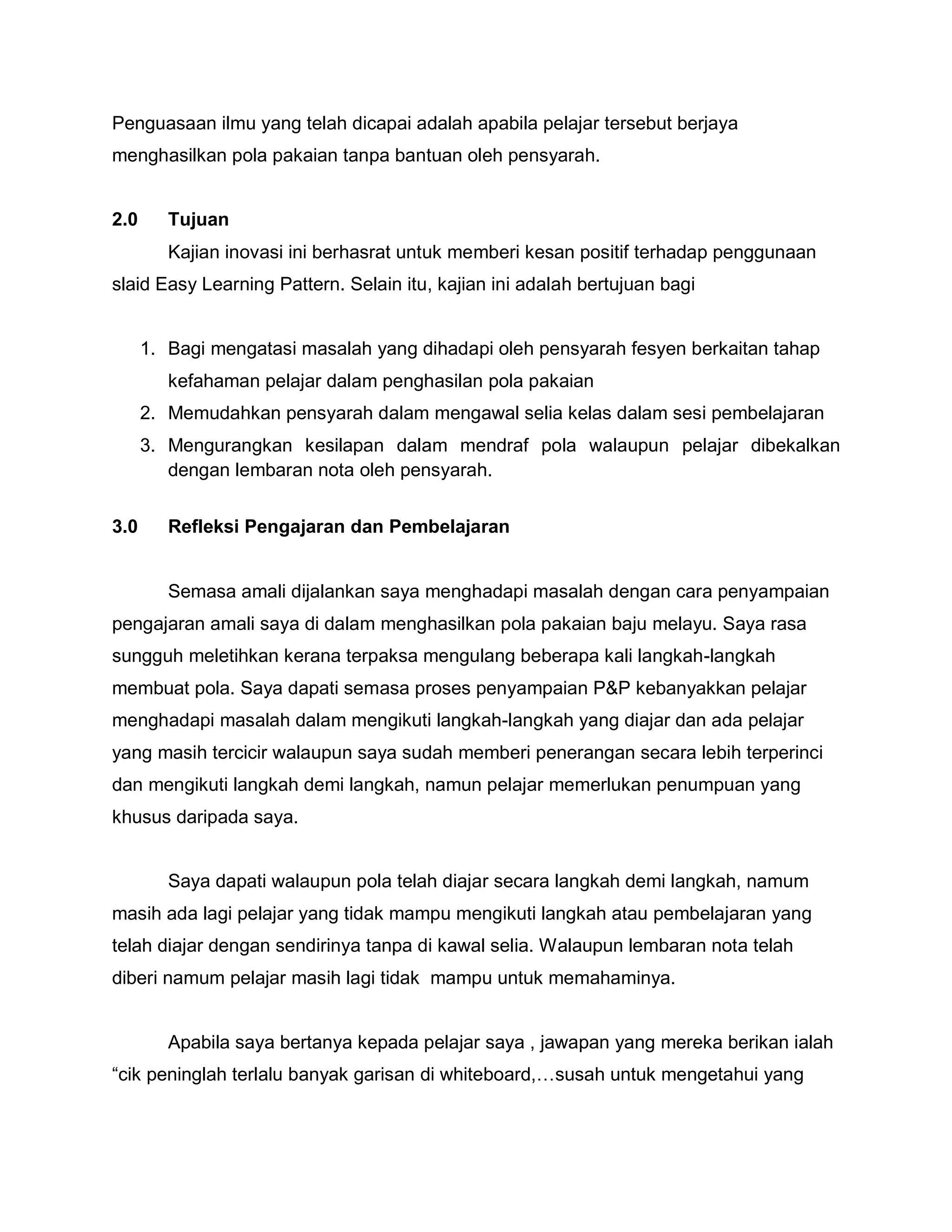 ALAT BANTU MENGAJAR : EASY LEARNING PATTERN | PDF