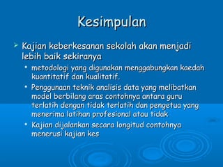 Kajian keberkesanan sekolah | PPT