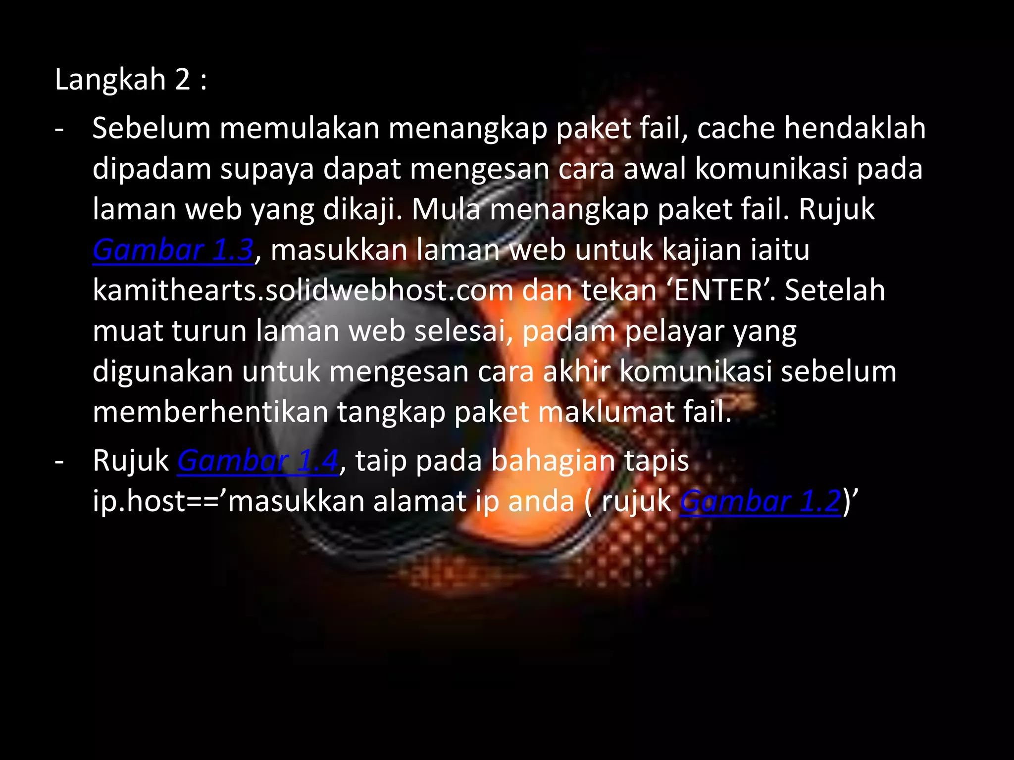 Kajian kes datagram analisis dengan wireshark | PPTX