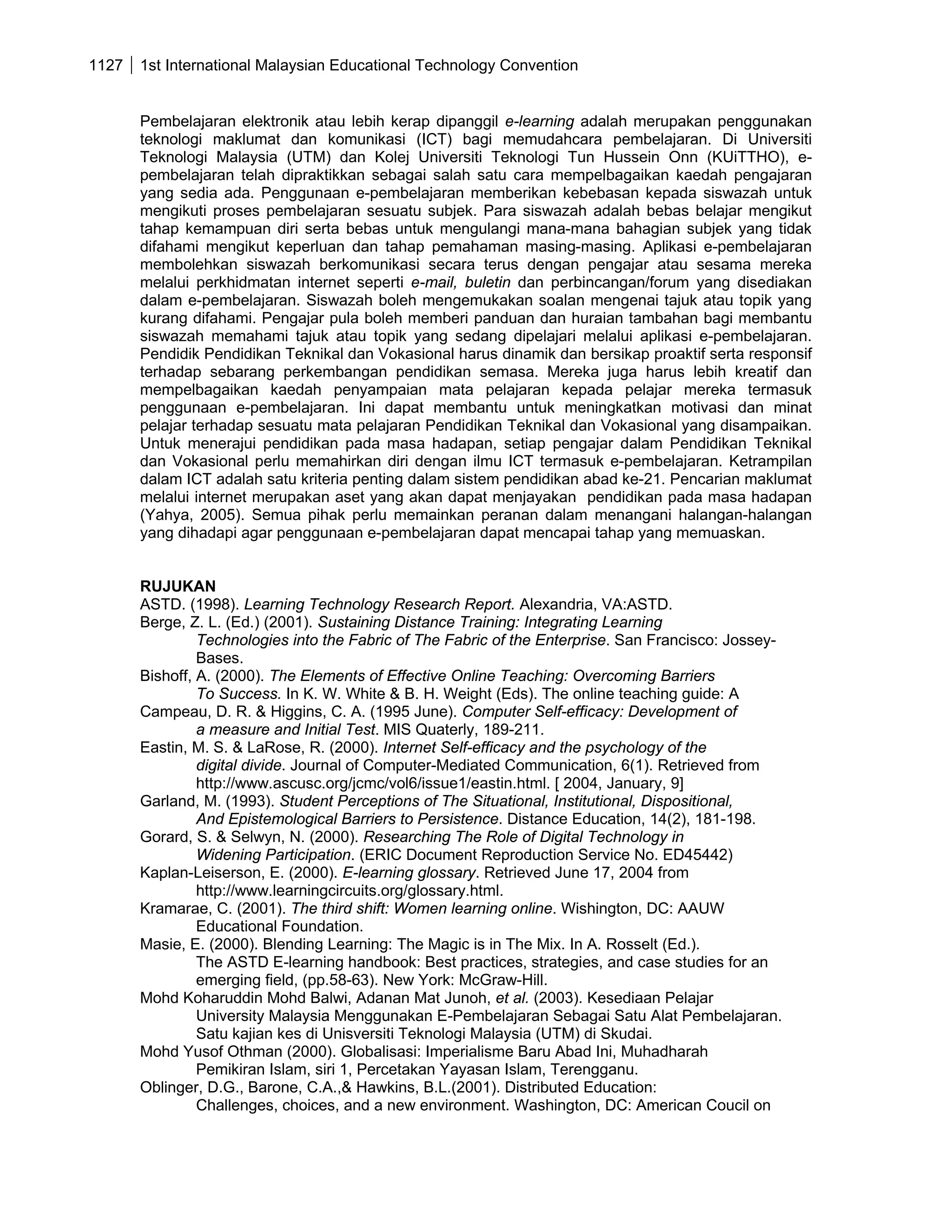 Kajian lain e learning | PDF