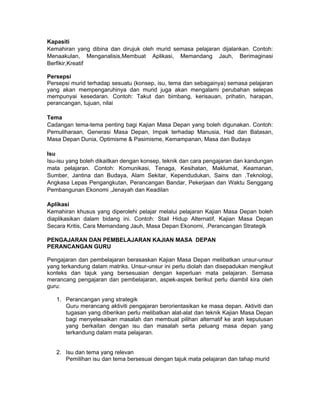 Kajian masa depan | PDF