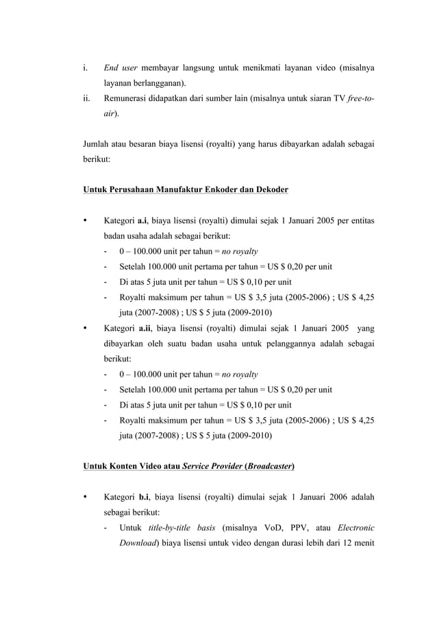 KAJIAN BIAYA PENGGUNAAN STANDAR KOMPRESI MPEG2 DAN MPEG4 AVC UNTUK SIARAN TV DIGITAL TERESTRIAL ...