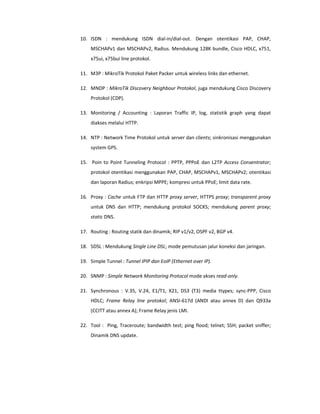 Kajian penggunaan mikrotik os sebagai router | PDF