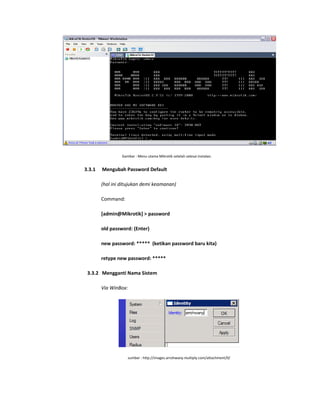 Kajian penggunaan mikrotik os sebagai router | PDF