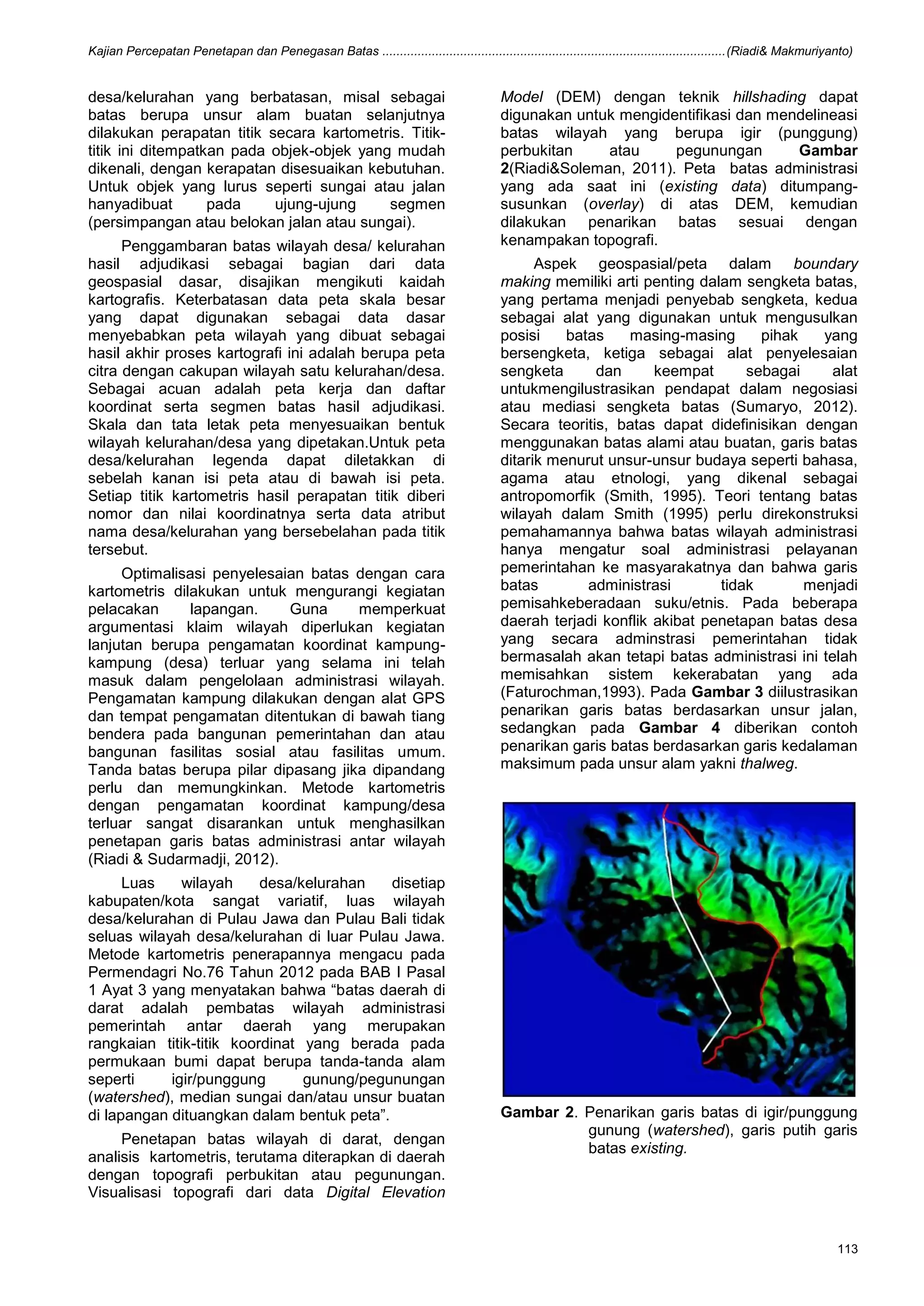 Kajian percepatan penegasan batas | PDF