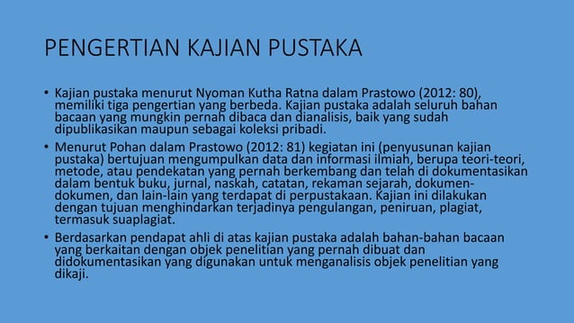 Kajian pustaka | PPT