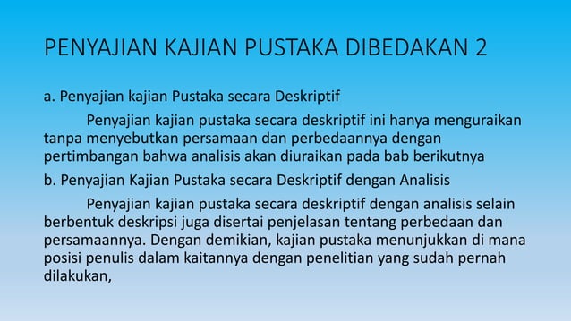 Kajian pustaka | PPT